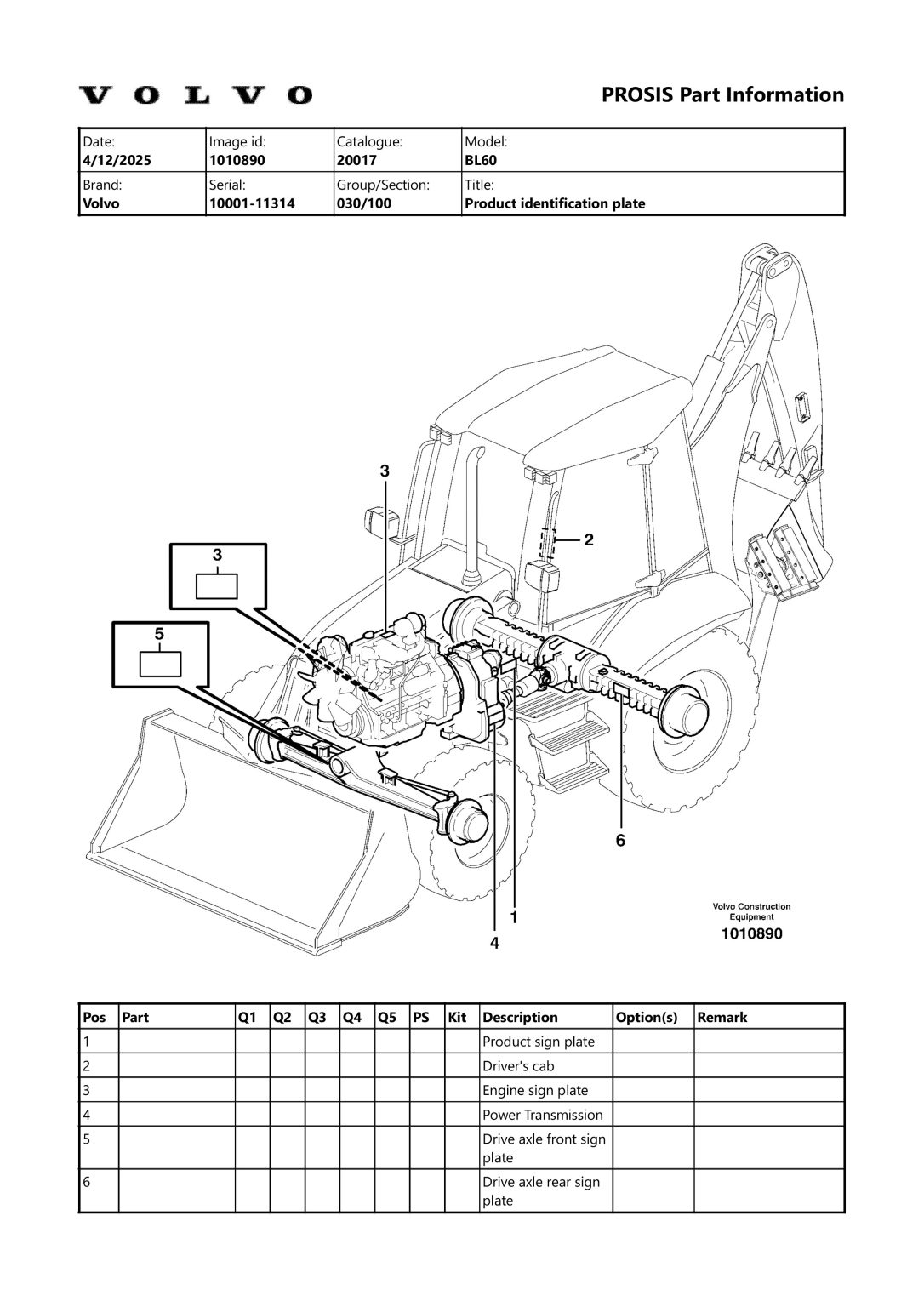 Volvo BL60 Backhoe Loaders Part Manual | A Repair Manual Store