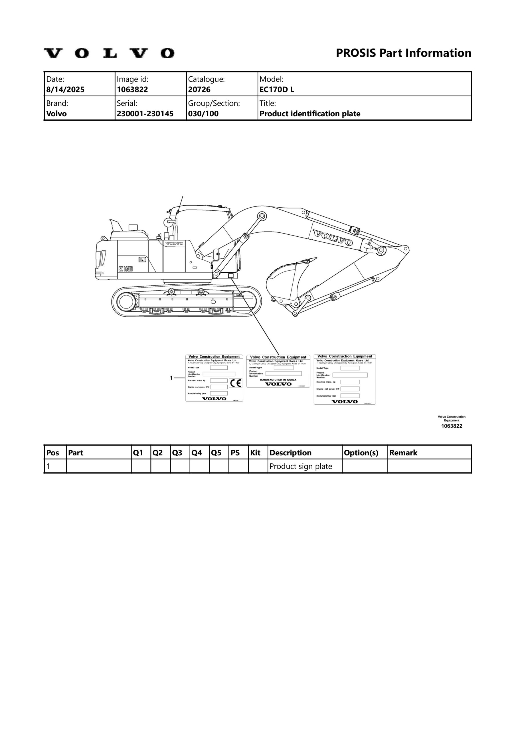 EC170D L Volvo Part Manual | A Repair Manual Store