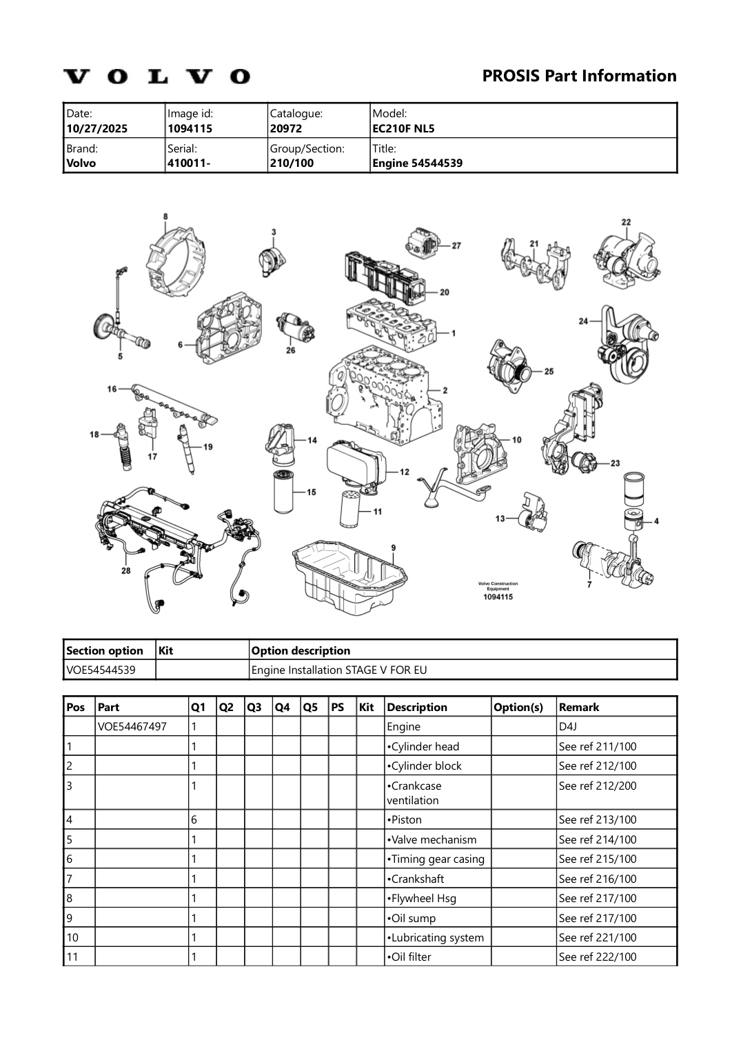 Volvo EC220D B Excavators Part Manual | A Repair Manual Store