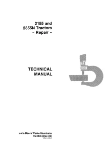 John Deere Tractors 2155 2355N Technical Manual | A Repair Manual Store
