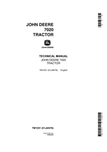 John Deere Tractors 7020 Technical Manual | A Repair Manual Store